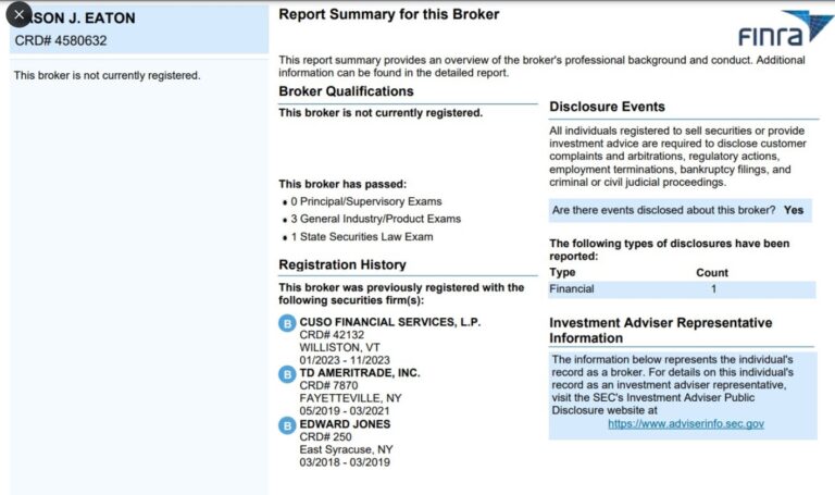 PHOTO Vermont Shooter Jason Eaton's Full History As A Registered Broker ...