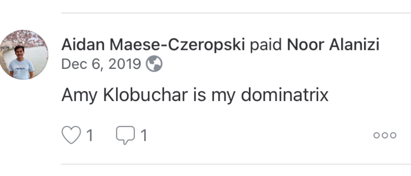 PHOTO Aidan Maese-Czeropski Saying On Social Media That Amy Klobuchar ...