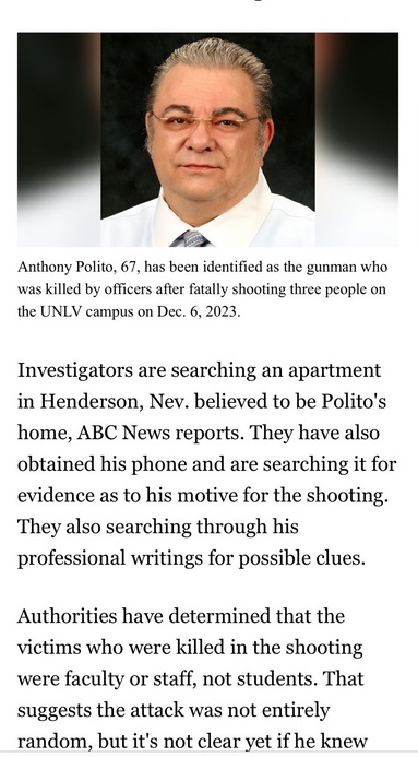 PHOTO Authorities Searching Tony Polito's Cellphone To Find Motive In ...