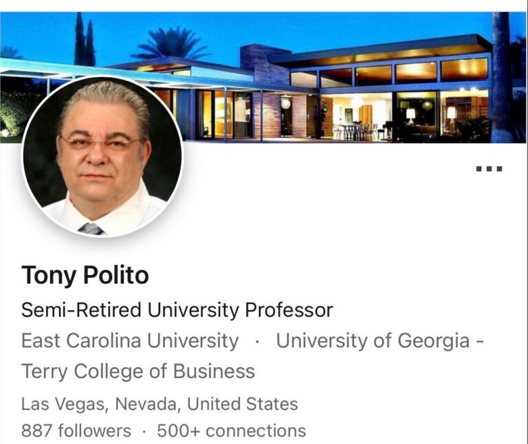 PHOTO Full UNLV Shooter Tony Polito's LinkedIn Page Says The Greatest ...