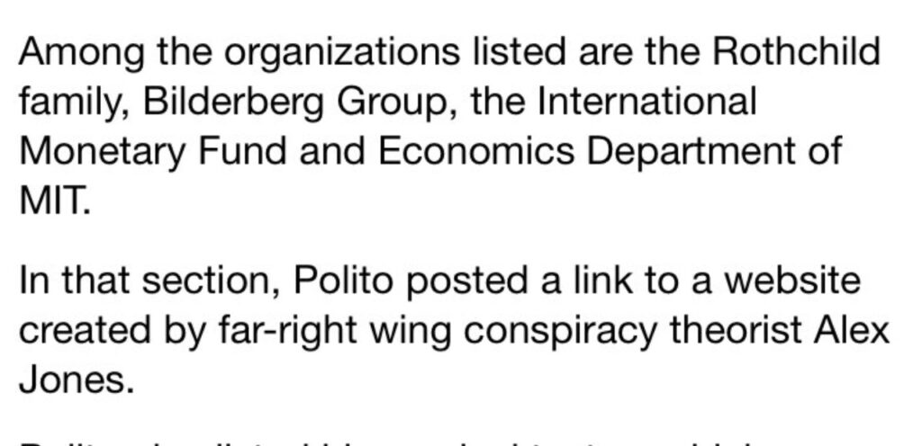 PHOTO Tony Polito Had Rothchild Family Bilderberg Group And ...