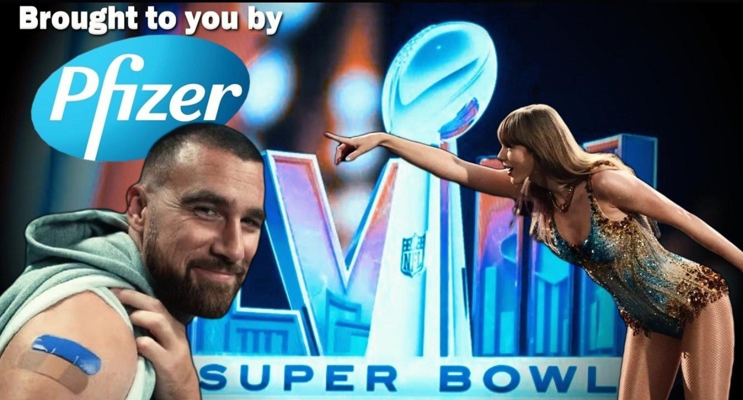 PHOTO Brought To You By Pfizer Travis Kelce Band Aid After Getting ...