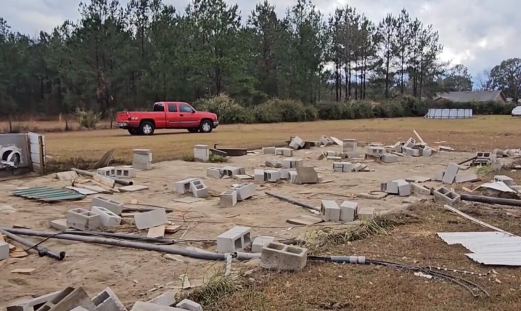PHOTO Horrible Tornado Damage On Ezell Road In Valdosta Georgia