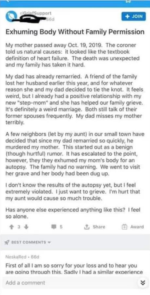 PHOTO Deleted Reddit Post By Emma Daybell Where She Mentions Lori ...