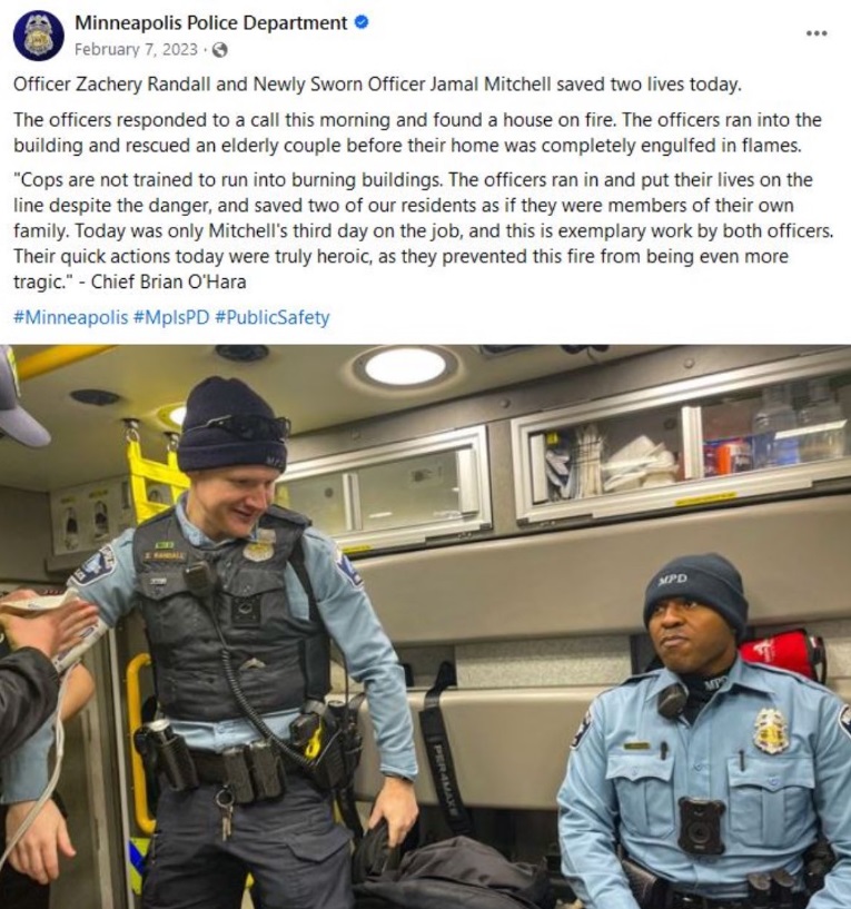PHOTO Minneapolis Police Officer Jamal Mitchell Was A Hero For Saving ...
