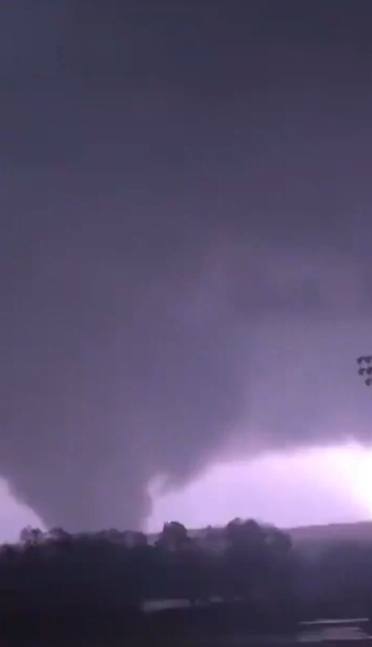 PHOTO Showing The Size Of Barnsdall Oklahoma Tornado Before It Hit The Town