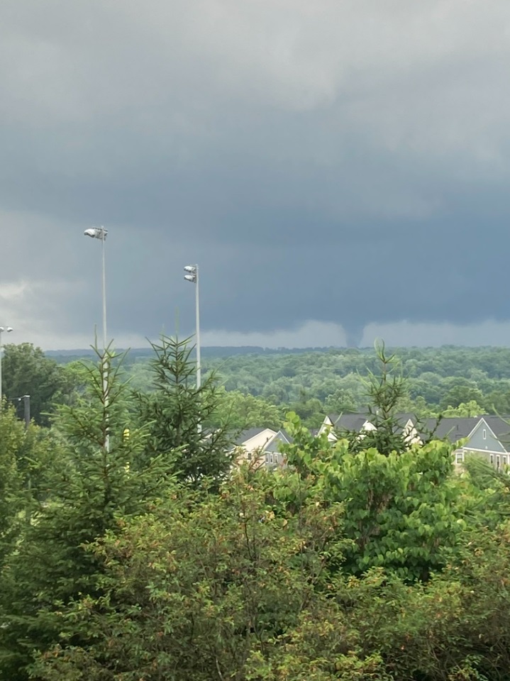 PHOTO Tornado On The Ground In Poolesville MD Right Between Two Houses