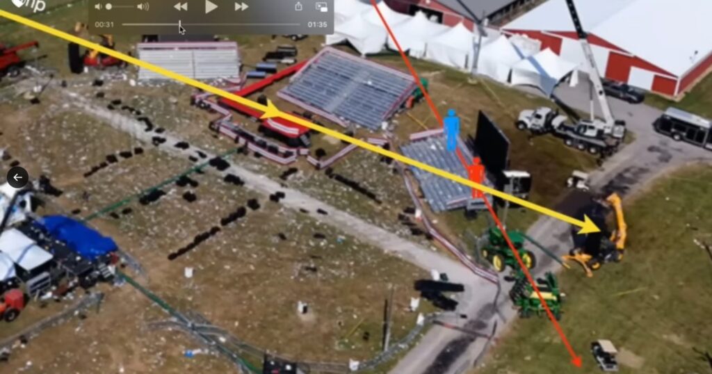 PHOTO First Bullet Traversed Back Row Of Trump Rally And Trajectory ...