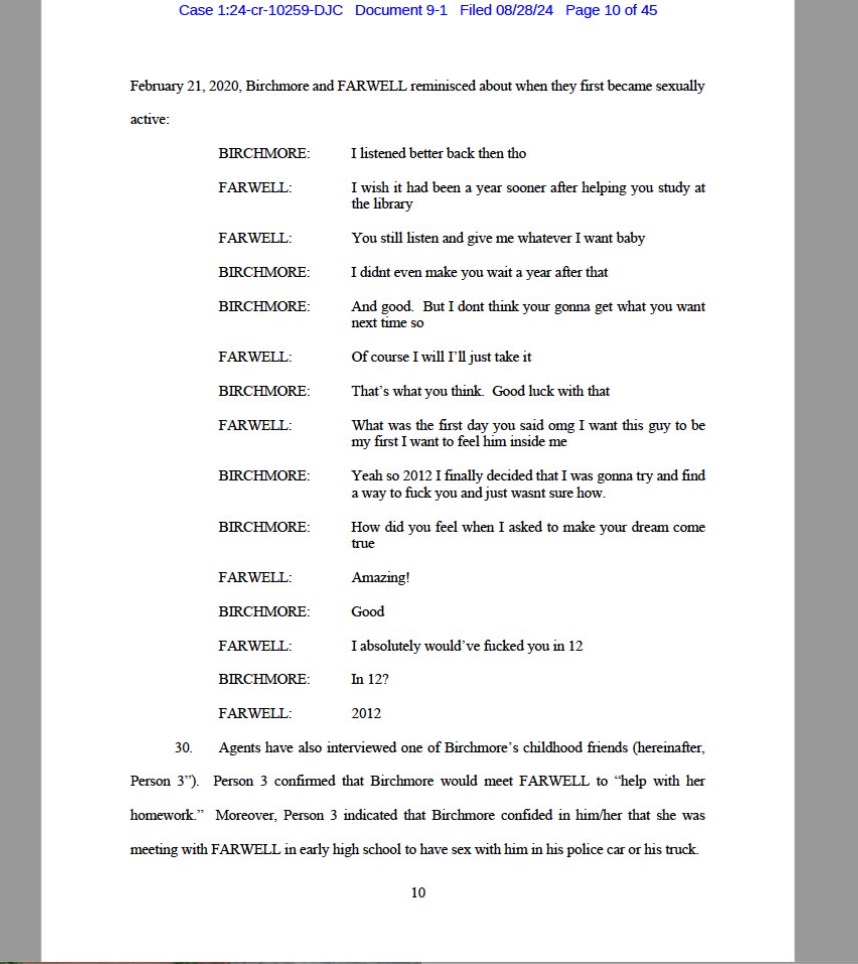 PHOTO Pages Of Disturbing Text Messages Between Sandra Birchmore And ...