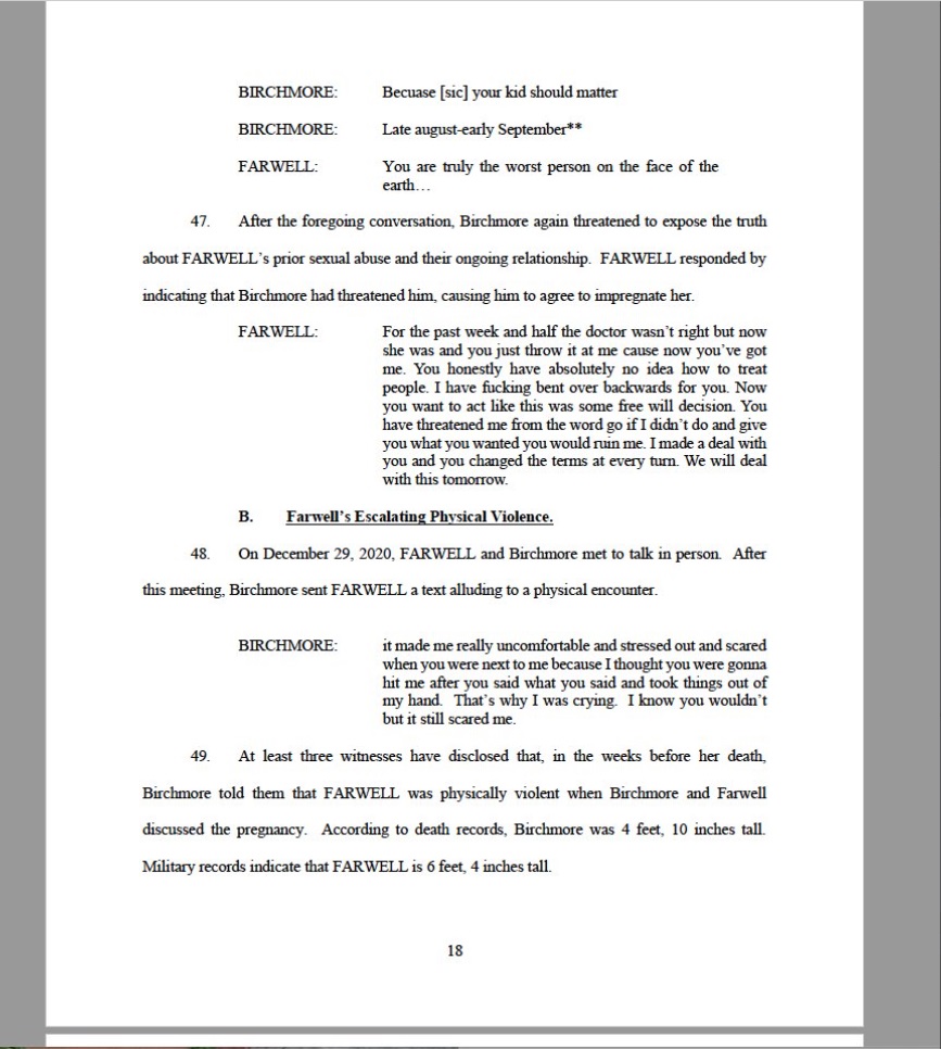 PHOTO Pages Of Disturbing Text Messages Between Sandra Birchmore And ...