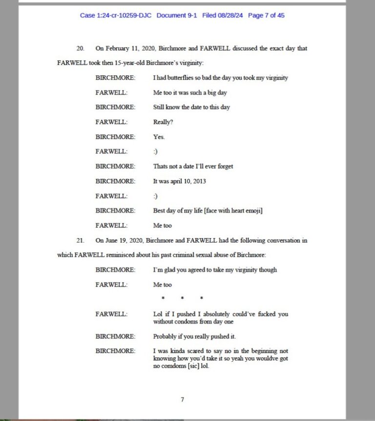 PHOTO Pages Of Disturbing Text Messages Between Sandra Birchmore And ...