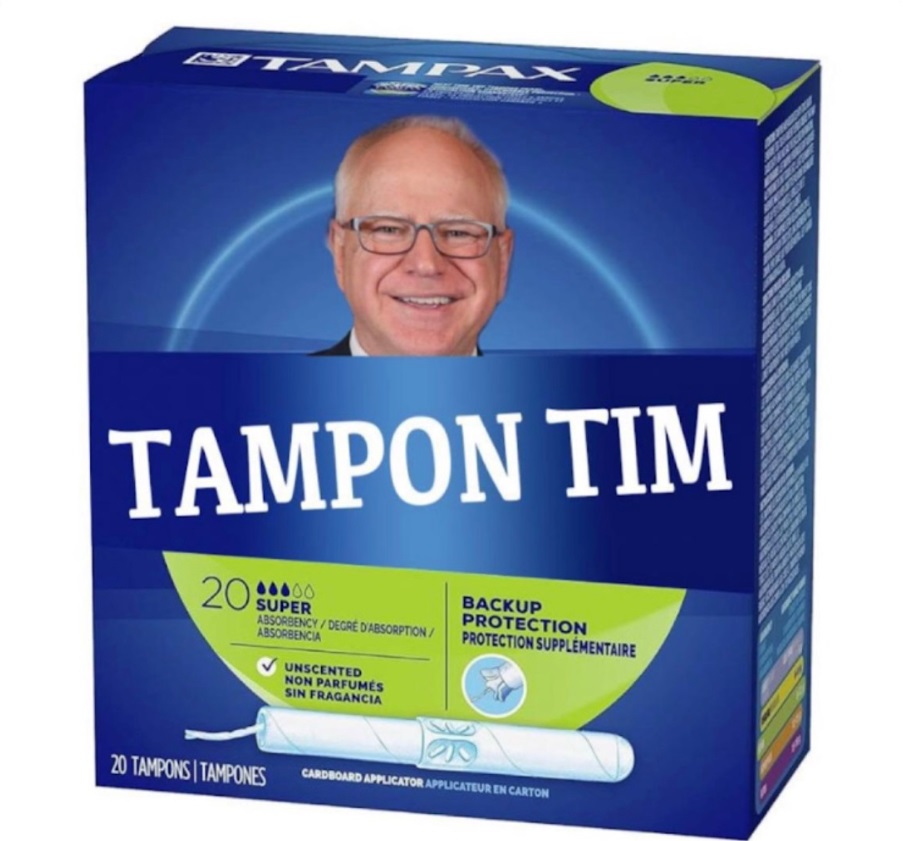 PHOTO Tampon Tim Tim Walz Meme