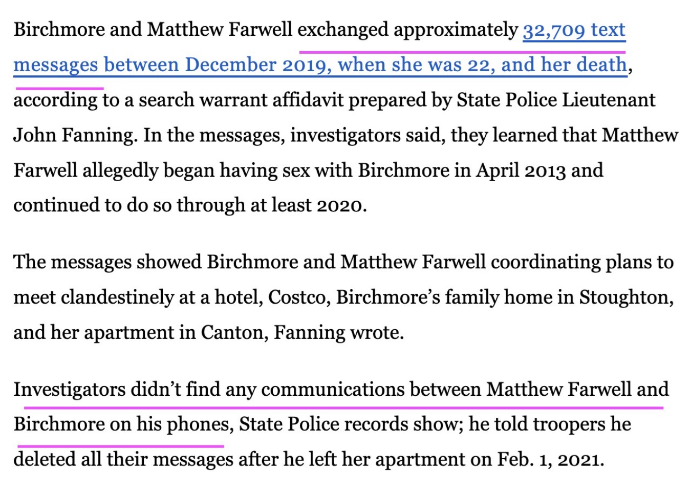 PHOTO The Feds Discovered Matthew Farwell Texted Sandra Birchmore Over ...