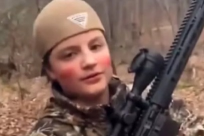 PHOTO Colt Gray In Camo With A Very Dangerous Gun