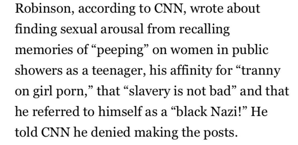 PHOTO Mark Robinson Denied Making Posts About Slavery Not Being Bad And ...