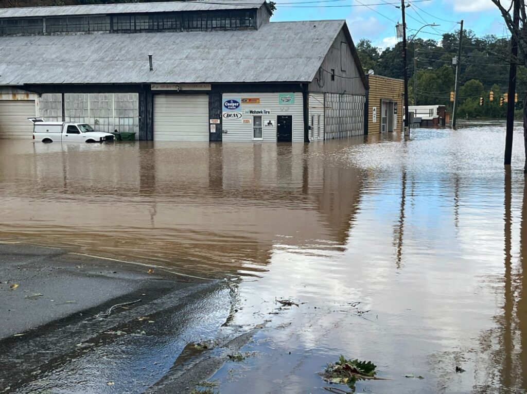 PHOTO Of Severe Flooding On London Road At Sweeten Creek In Asheville ...
