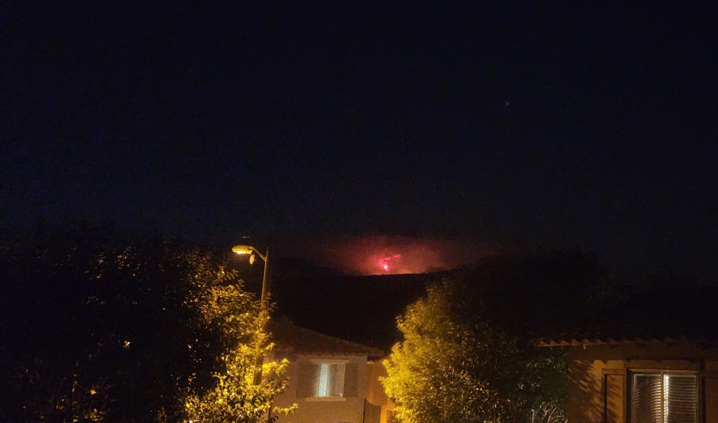 PHOTO Proof Modjeska Peak Is On Fire From Airport Fire