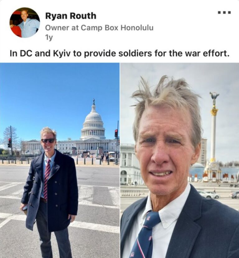 PHOTO Ryan Wesley Routh Posted On Social Media That He Was In DC And ...