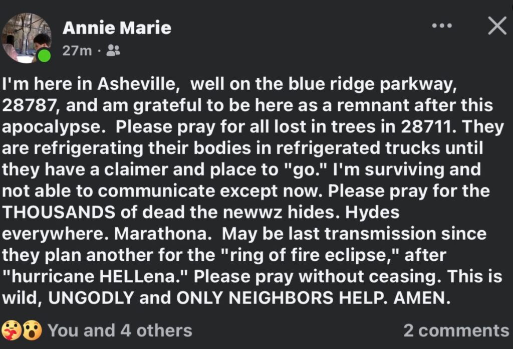 PHOTO Asheville Flood Victims Bodies Being Refrigerated Until They Have ...