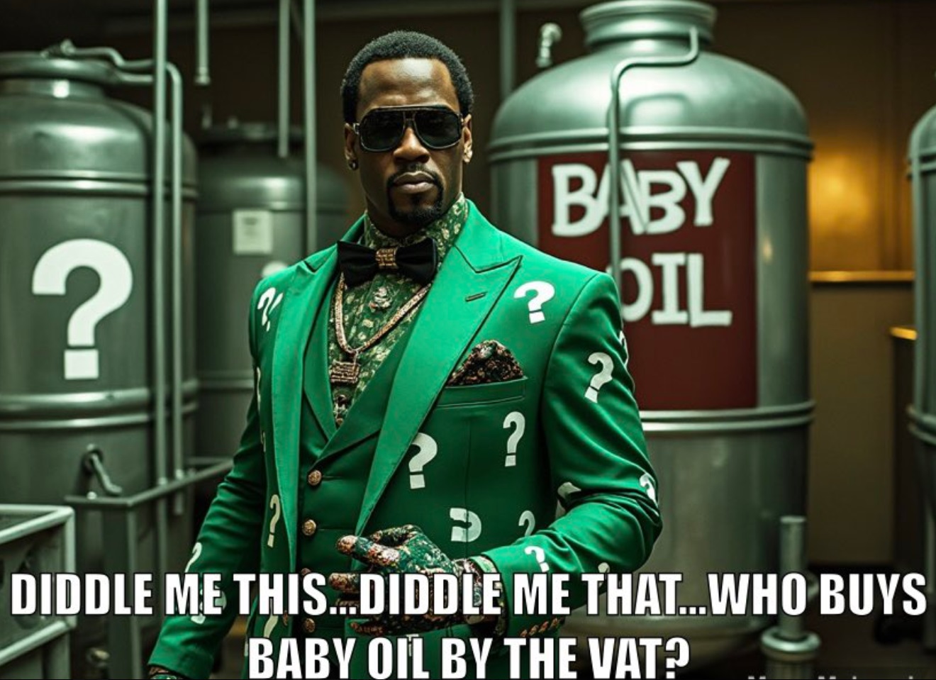 PHOTO Diddle Me This Diddle Me That Who Buys Baby Oil By The Vat P Diddy Meme