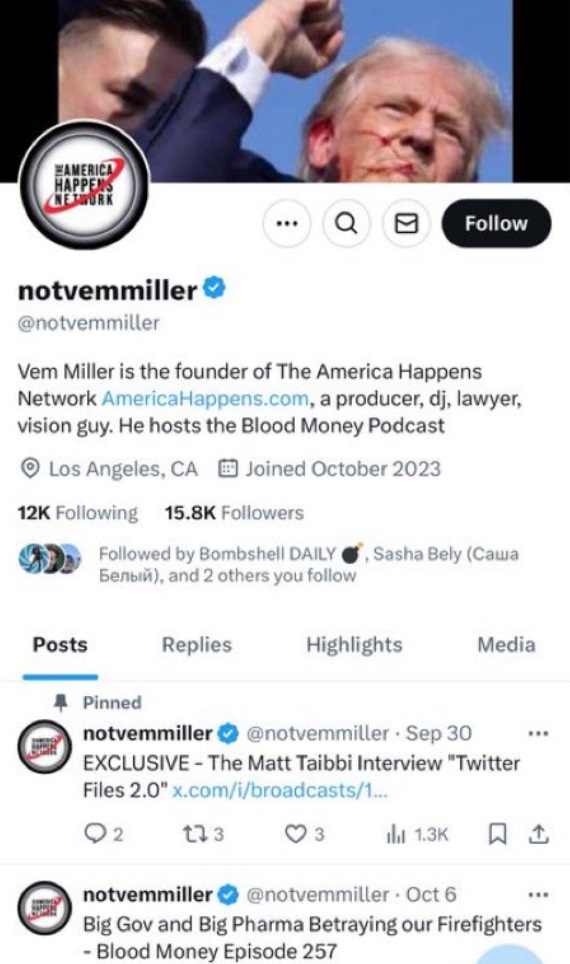 PHOTO Vem Miller Was Extremely Pro Trump On Social Media