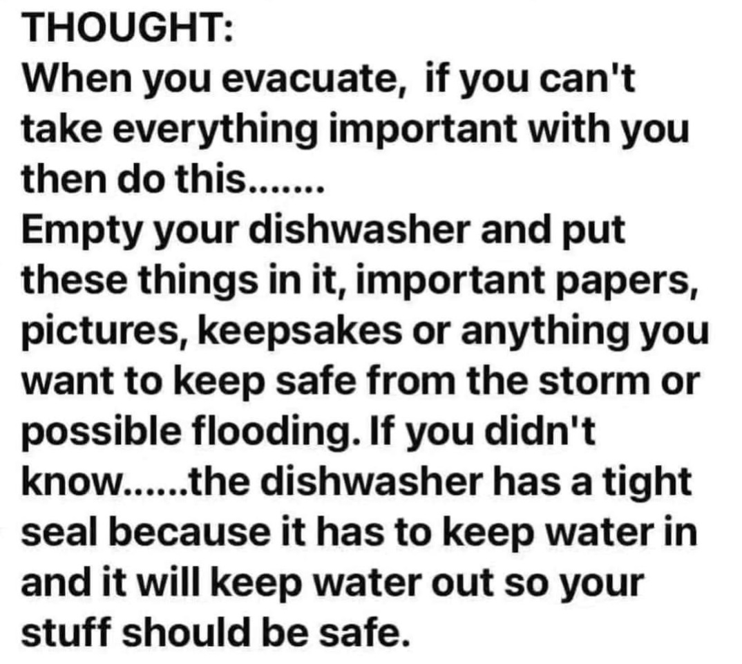 PHOTO What To Do With Your Dishwasher If You Can't Evacuate Florida For ...