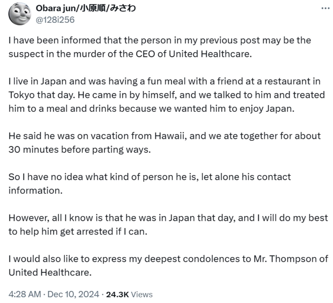 PHOTO Japanese Professional Poker Player Obara Jun Met Luigi Mangione ...