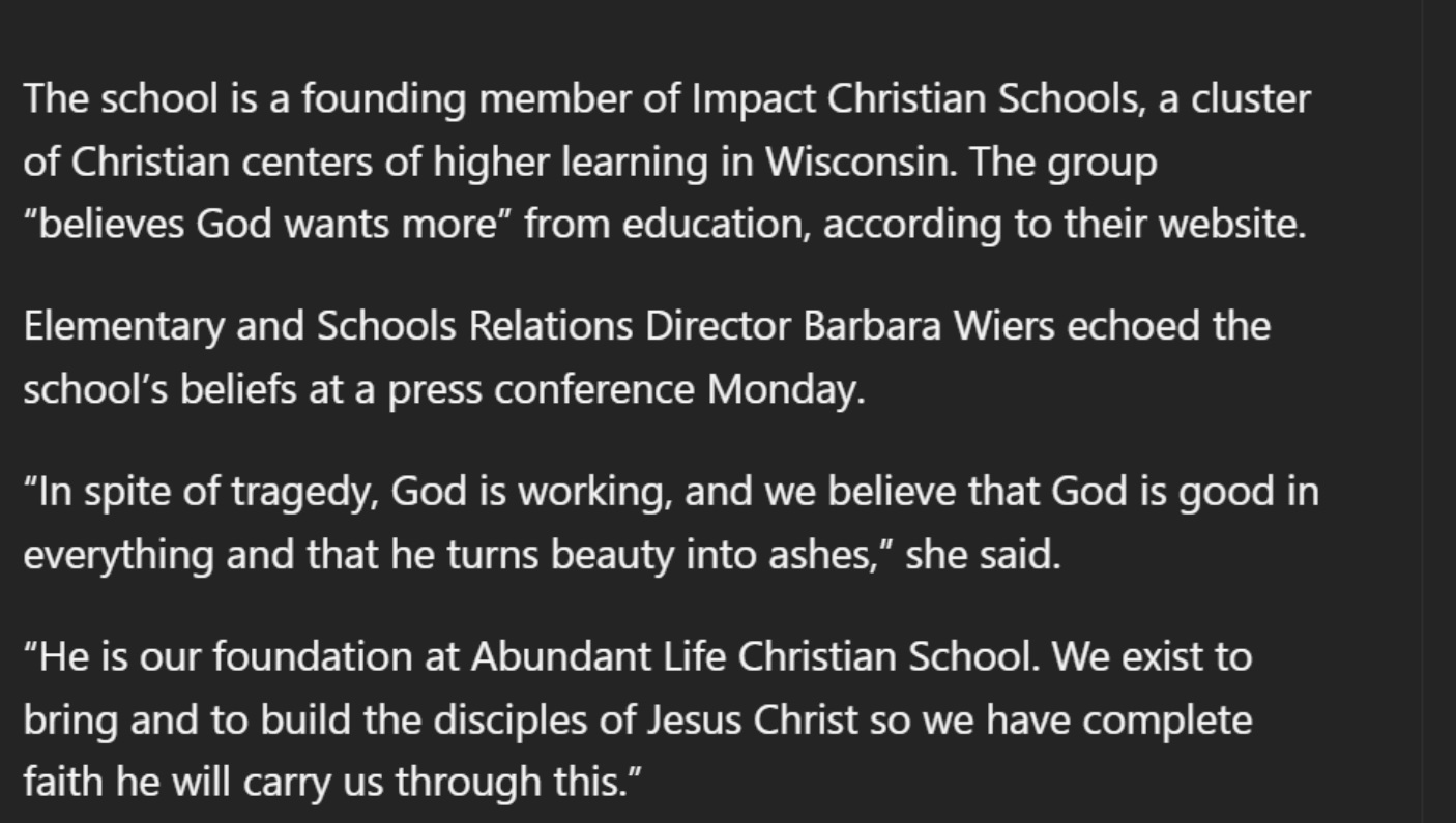 PHOTO The School Natalie Rupnow Went To Didn't Believe Anything Against ...