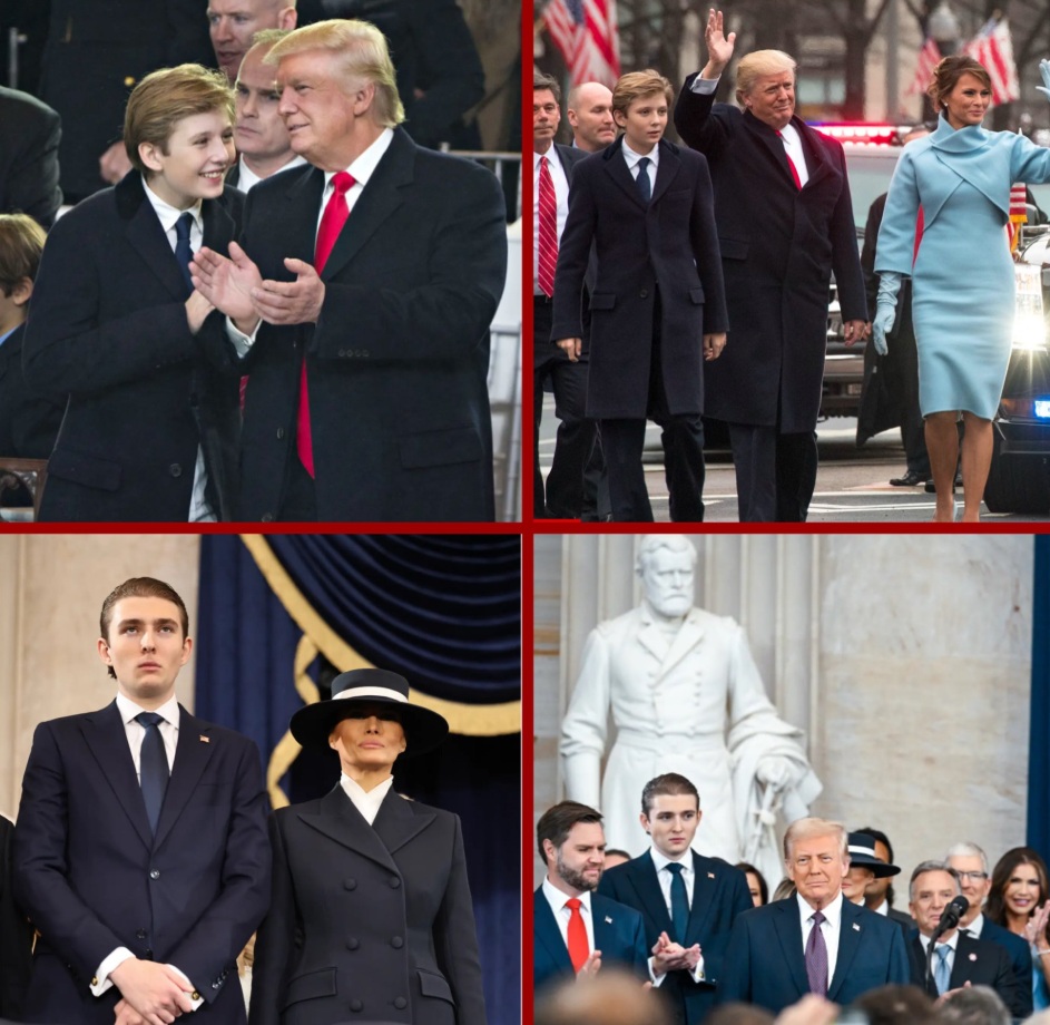 PHOTO Barron Trump At 10 Years Old At Donald Trump's Inauguration Vs 18 ...