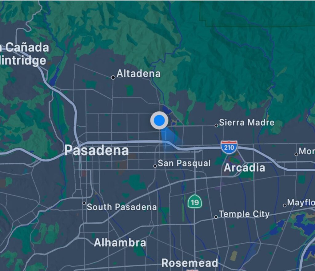 PHOTO Map Showing Where Homes Are On Fire In Altadena California