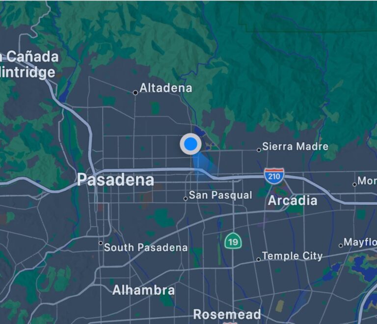 PHOTO Map Showing Where Homes Are On Fire In Altadena California