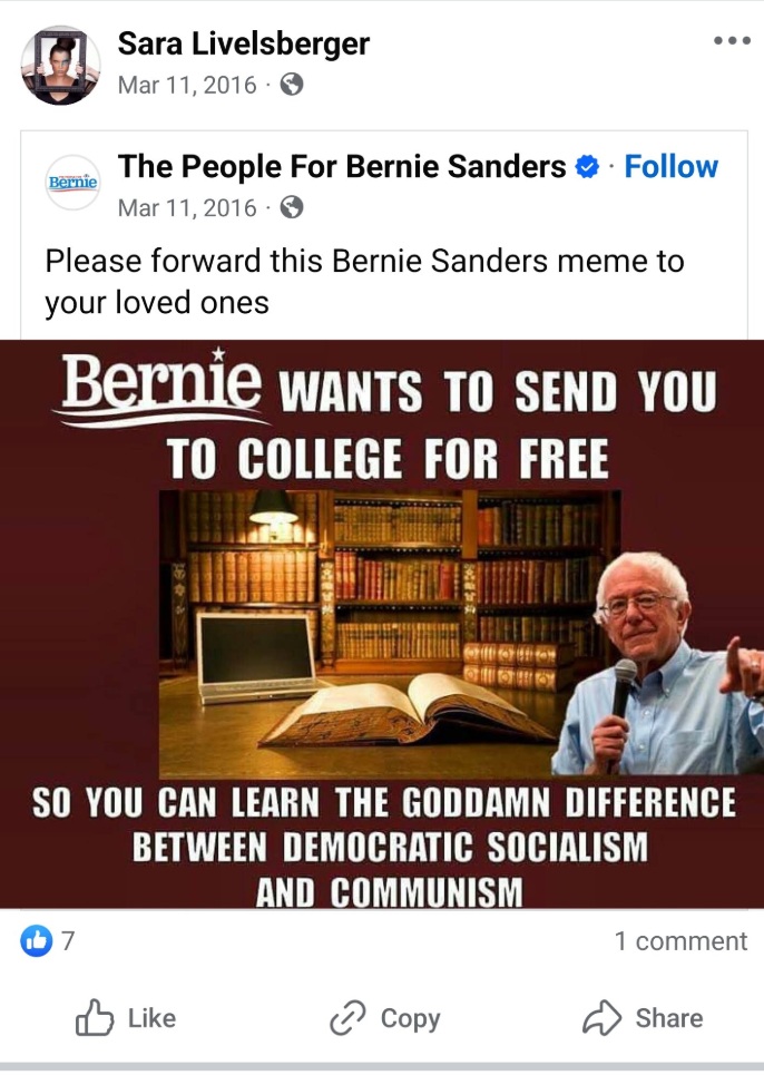 PHOTO Matt Livelsberger's Ex-Wife Loved Bernie Sanders