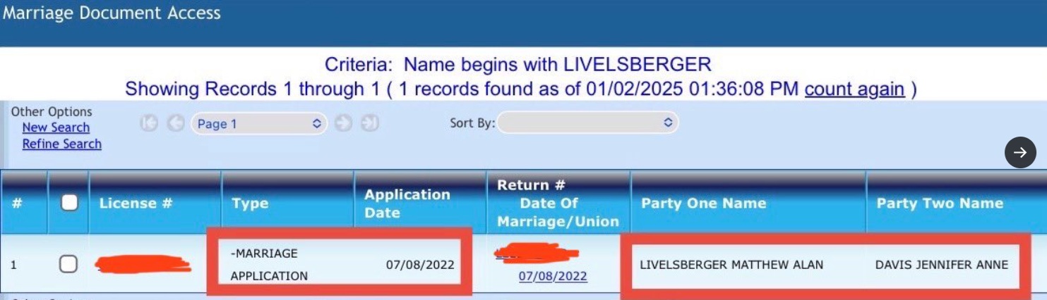 PHOTO Proof Matt Livelsberger Married His New Wife In 2022