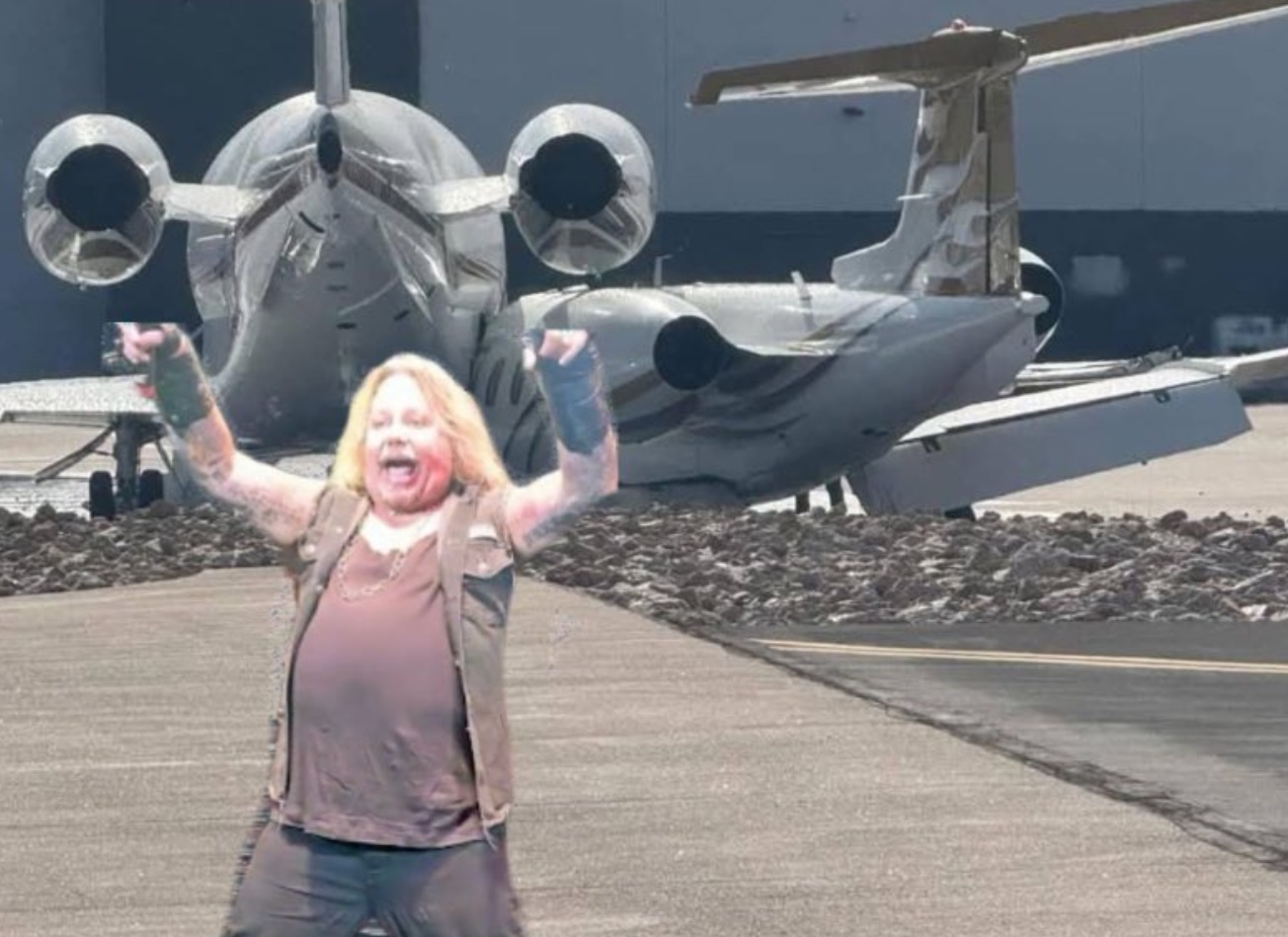 PHOTO Actual Picture Of Vince Neil Running Away From Plane Crash Meme