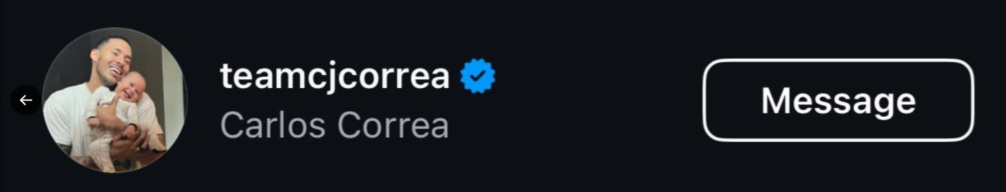 PHOTO Carlos Correa Who Has A Child Is Following Mary Kate Cornett On ...