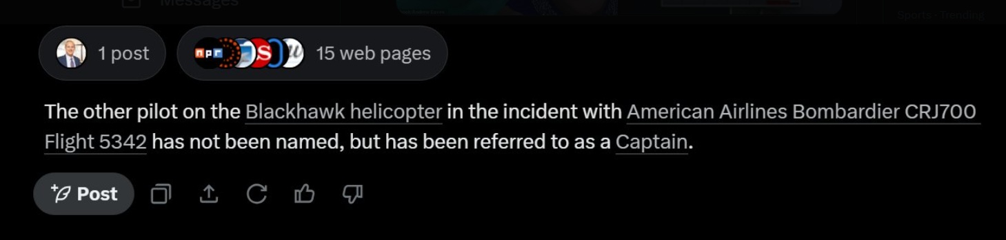 PHOTO Grok AI Is Pushing That The Blackhawk Helicopter Pilot Was Andrew ...