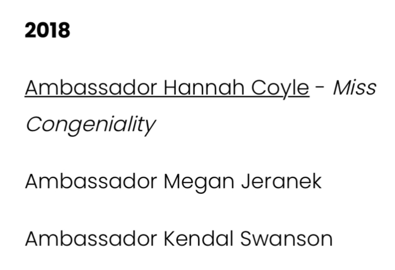 PHOTO Kendal Swanson Won $2K In Scholarship Money And Was An Ambassador ...