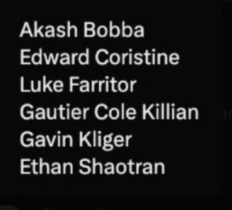PHOTO List Of Little Tech Bros Who Helped Elon Musk Compromise The U.S ...