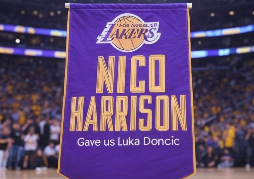 PHOTO Nico Harrison Gave Us Luka Doncic Los Angeles Lakers Championship ...
