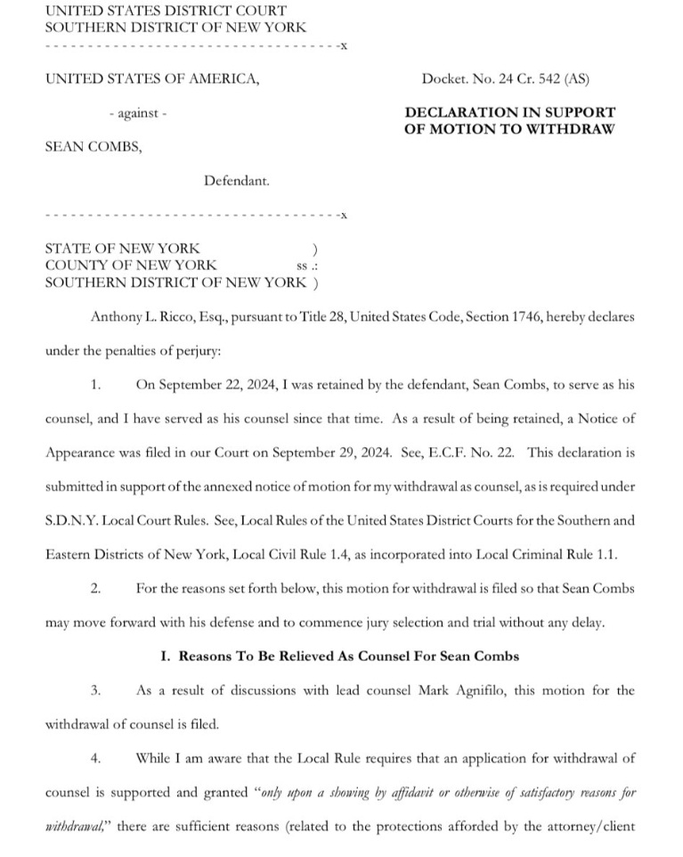 PHOTO Of Anthony Ricco Quitting On P Diddy On Friday