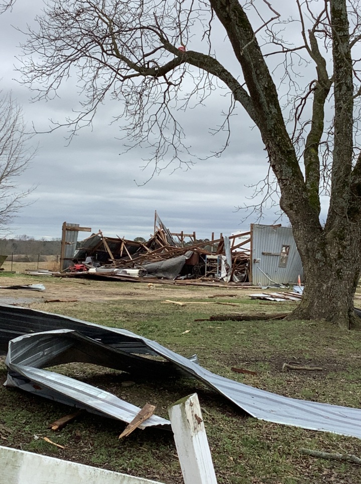 Photo Of Tornado Damage In Mount Hebron Alabama After Tornado Touched Down