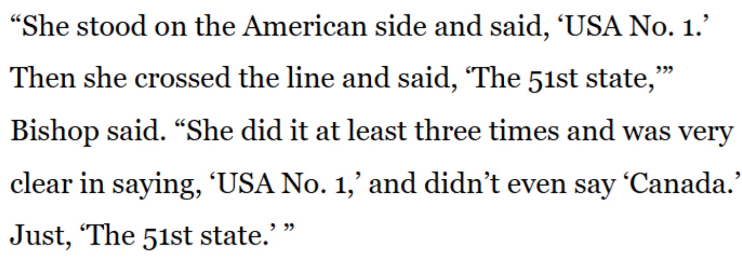 PHOTO Kristi Noem Stepping Over Taped Boundary Marker Referring To ...