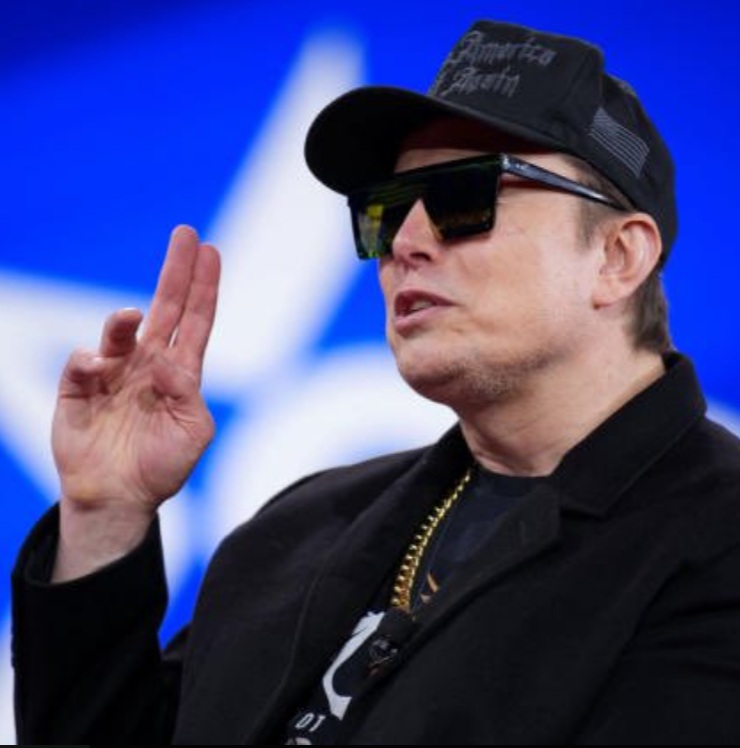 PHOTO Elon Musk Doing Two Finger Salute