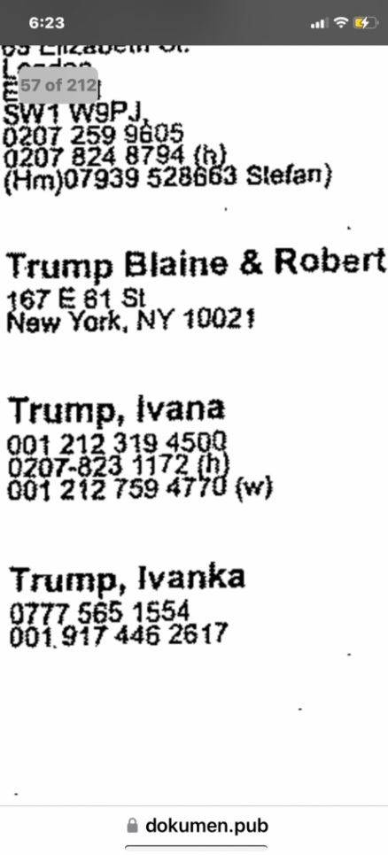 PHOTO Ivanka RFK Jr. Rupert Murdoch Alan Dershowitz Prince Andrew Les ...