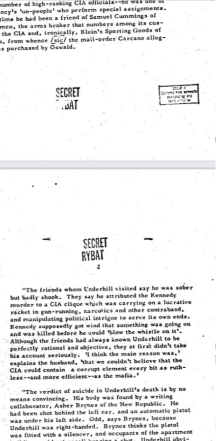 PHOTO JFK Files Tell A Story About How CIA Employee Gary Underhill Was ...