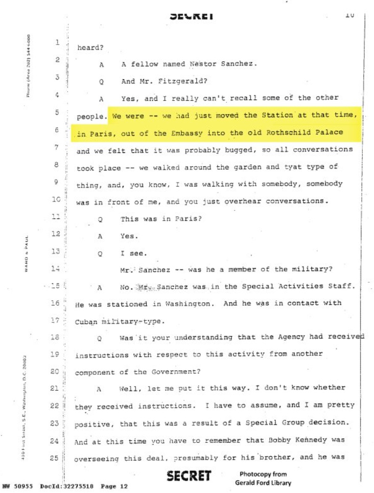 PHOTO JFK Files Tell Us Rothchild Palace Was Being Used As Intelligence ...