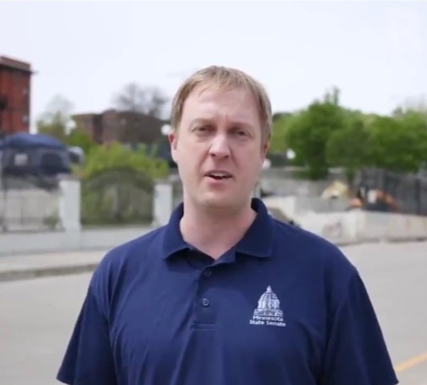 PHOTO Justin Eichorn Wearing A Minnesota State Senate Shirt