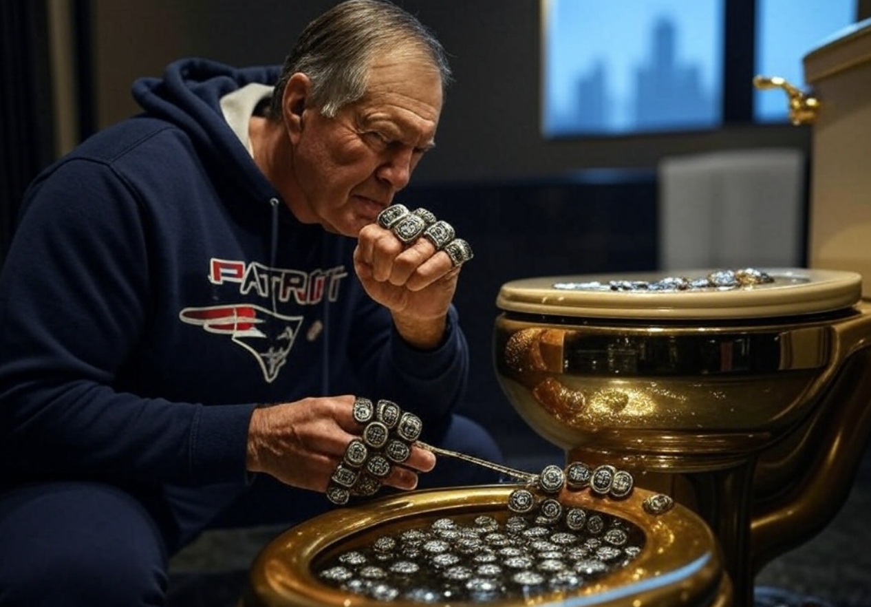 PHOTO Bill Belichick Kissing All His Rings At The Same Time
