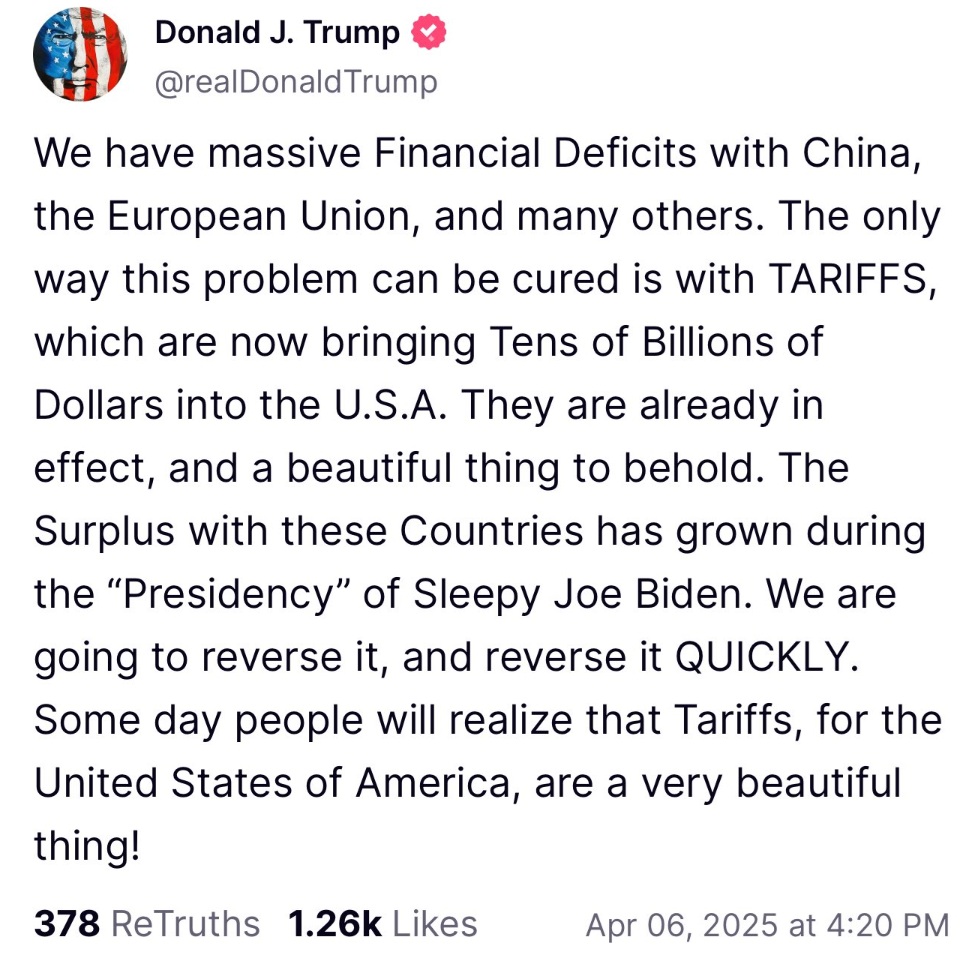 PHOTO Donald Trump Calling Tariffs A Very Beautiful Thing