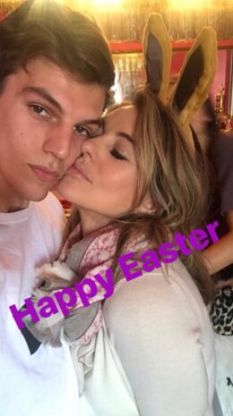 PHOTO Elizabeth Hurley Happy Easter Picture Kissing Her Son